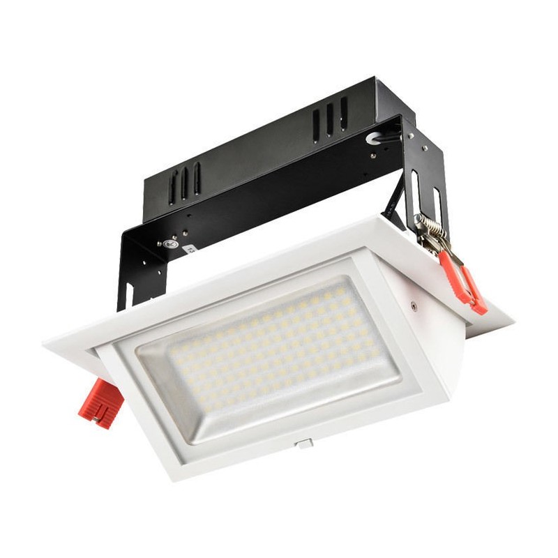 Downlight LED AVANCE LUMIARC 38W Retangular Orientável Branco Luz ...