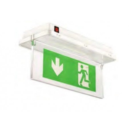 Bandeira Acrílica 267x100x10mm para Armadura de Emergência LED ARON Safelux