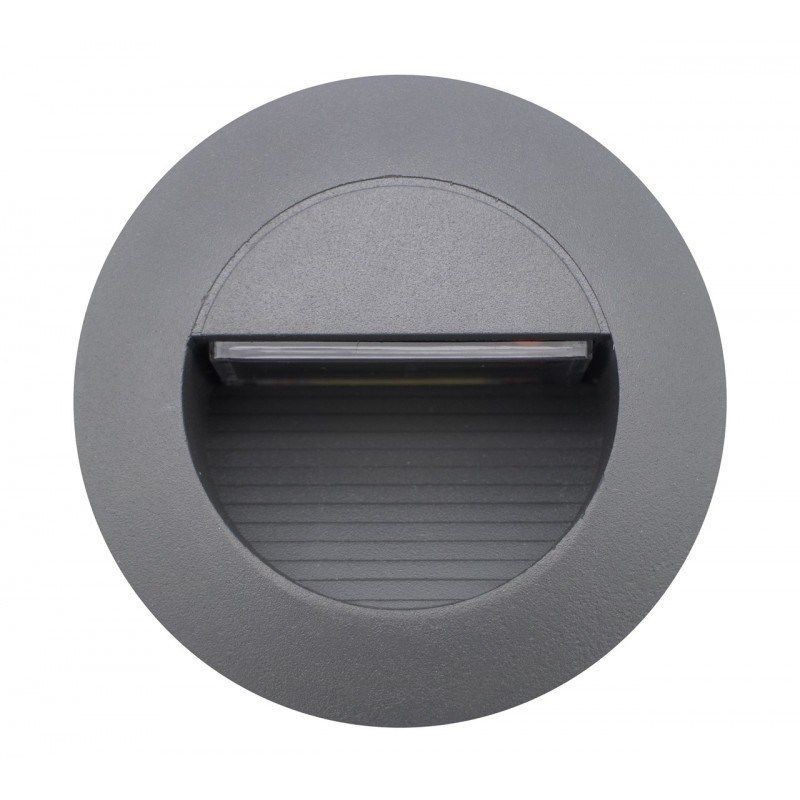 Aplique LED de Parede MAXLED Redondo Cinza 3W Luz Natural (4000K)