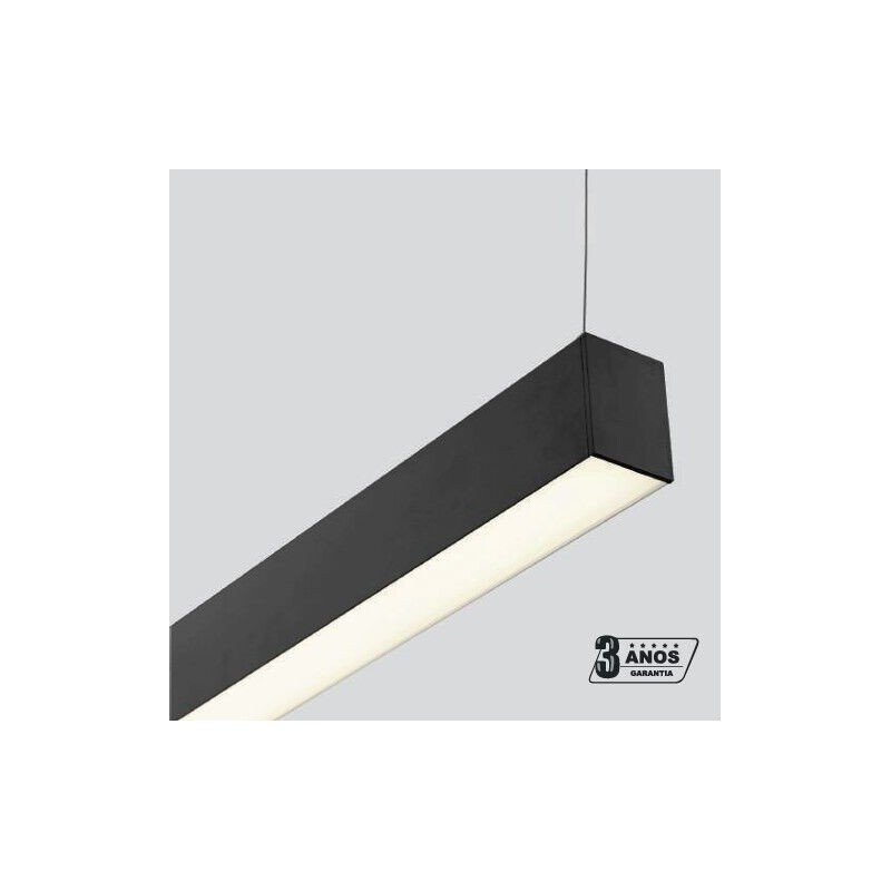 Luminária LED Linear Suspensa MAXLED 40W 1200mm Preto Luz Natural (4000K)
