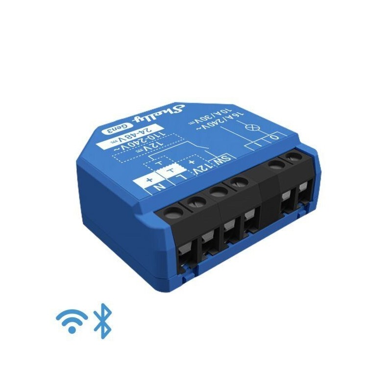 Shelly 1 Gen3 16A - Módulo Interruptor WIFI / Bluetooth